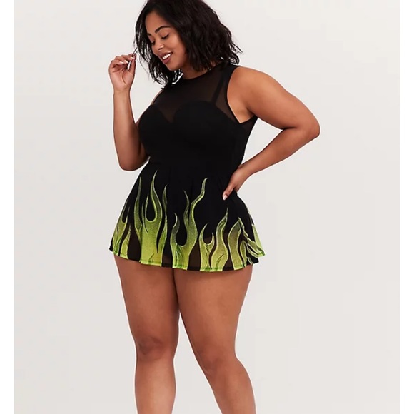 torrid | Swim | New Torrid Size 5 Maleficent Fire Swim Bathing Suit 5x ...